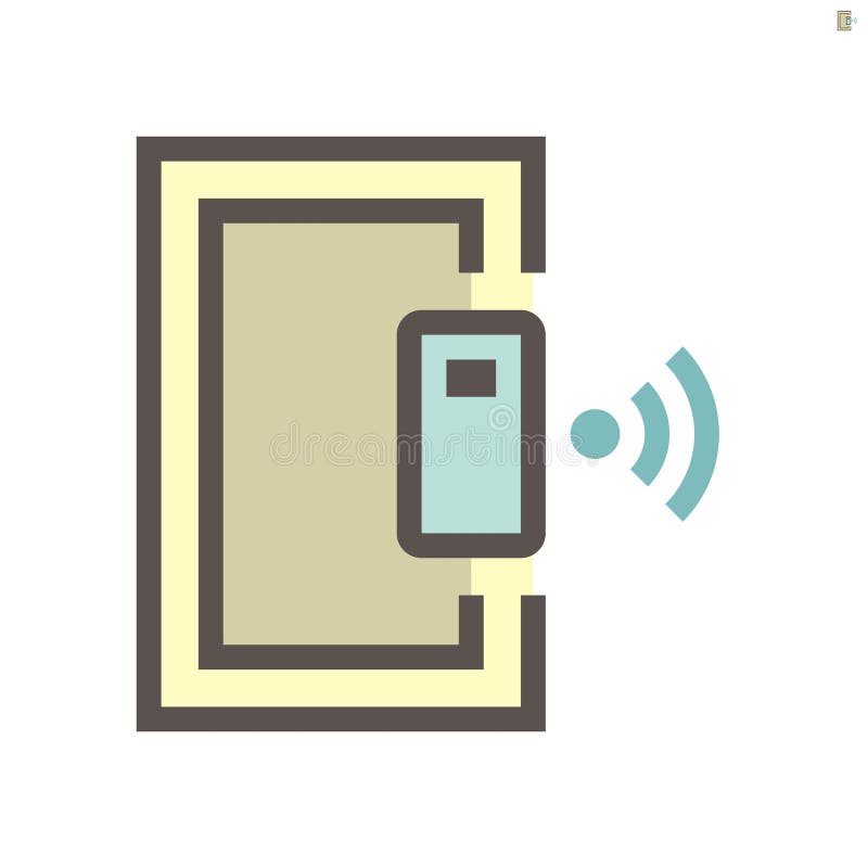 Automatic Door Sign Icon. Auto Open Symbol Stock Vector - Illustration ...