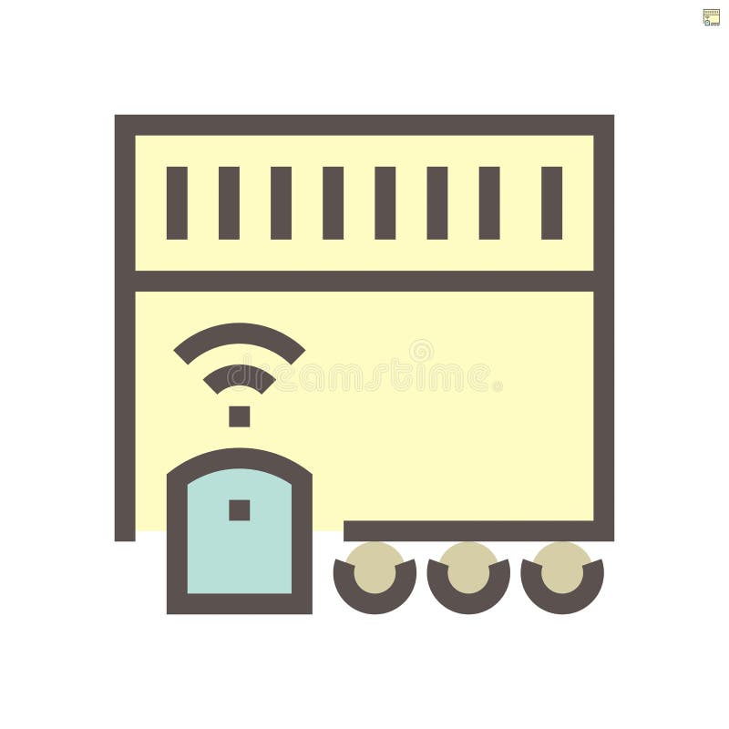 Automatic Gate Machine. Simple Flat Illustration. Stock Vector ...