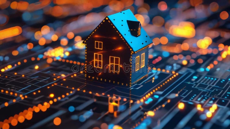 Smart Home Automation App Interface Onlaptop To Control House Stock ...