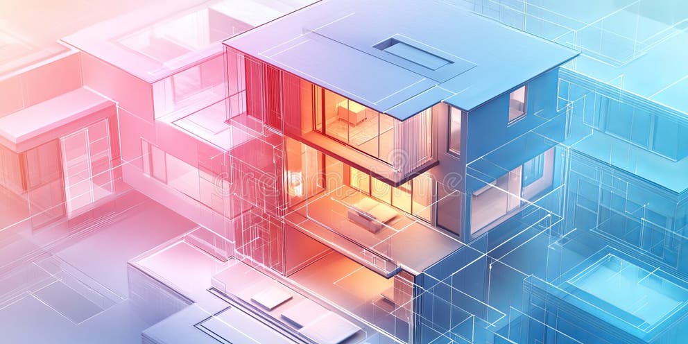 Smart Home Automation Concept with Modern Architectural Design Stock ...