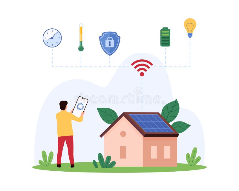 Smart Home Automation Concept Stock Illustration - Illustration of ...