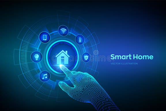 Smart Home. Automation Control System Concept. Futuristic Interface of ...