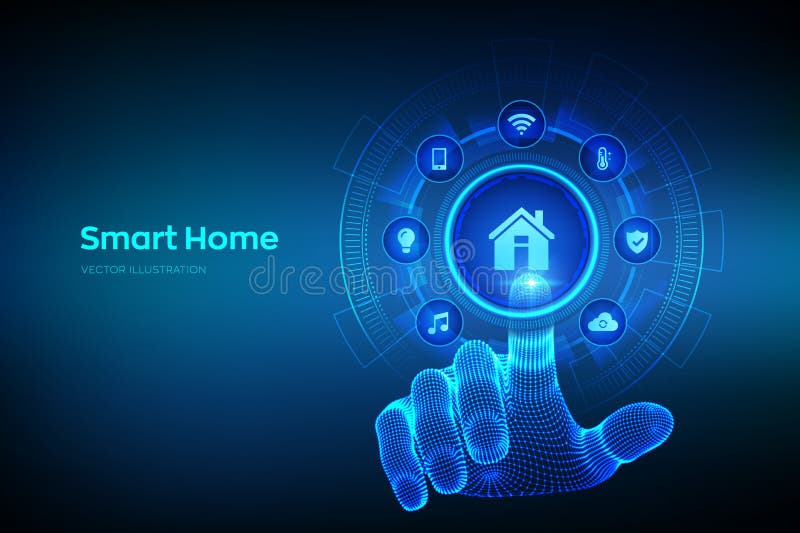 Smart Home. Automation Control System Concept. Futuristic Interface of ...