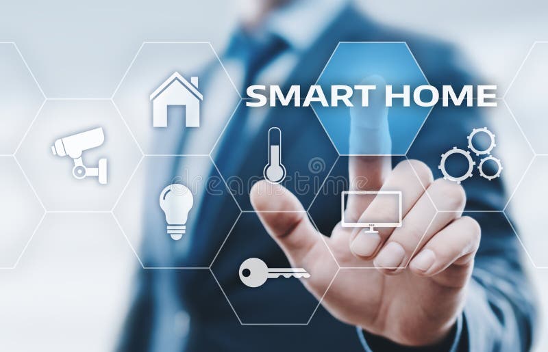 Smart Home Automation Background. Stock Vector - Illustration of icon ...