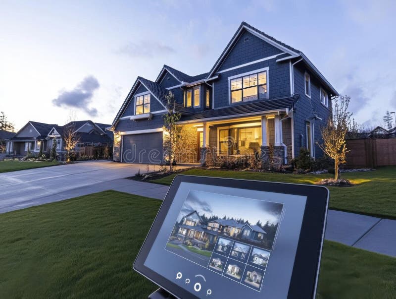 Smart Home Automation, Control Your House with a Tablet Stock ...