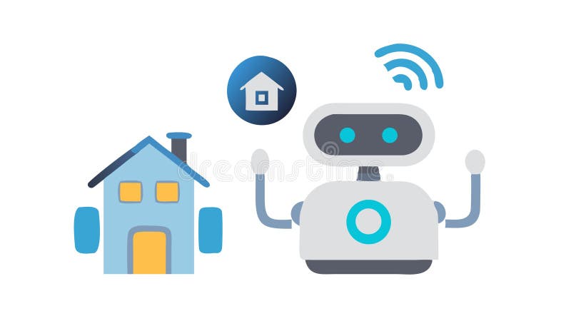 Smart Home Automation and Robot Control Icon, Vector Design Generative ...