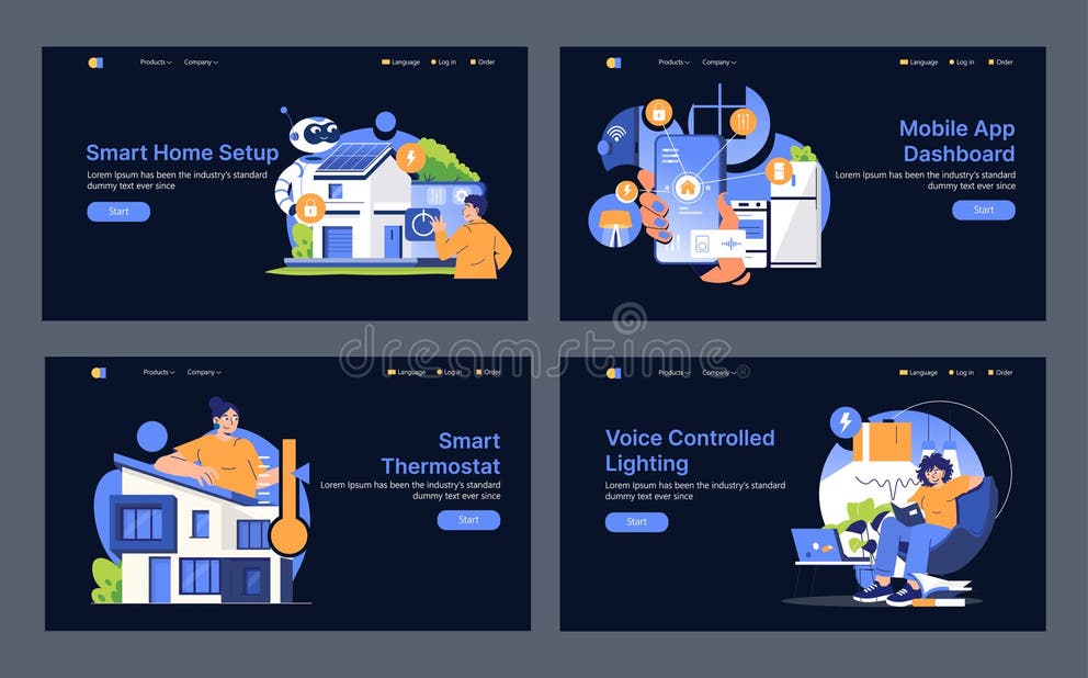 Smart Home Automation Setup and Stock Vector - Illustration of future ...