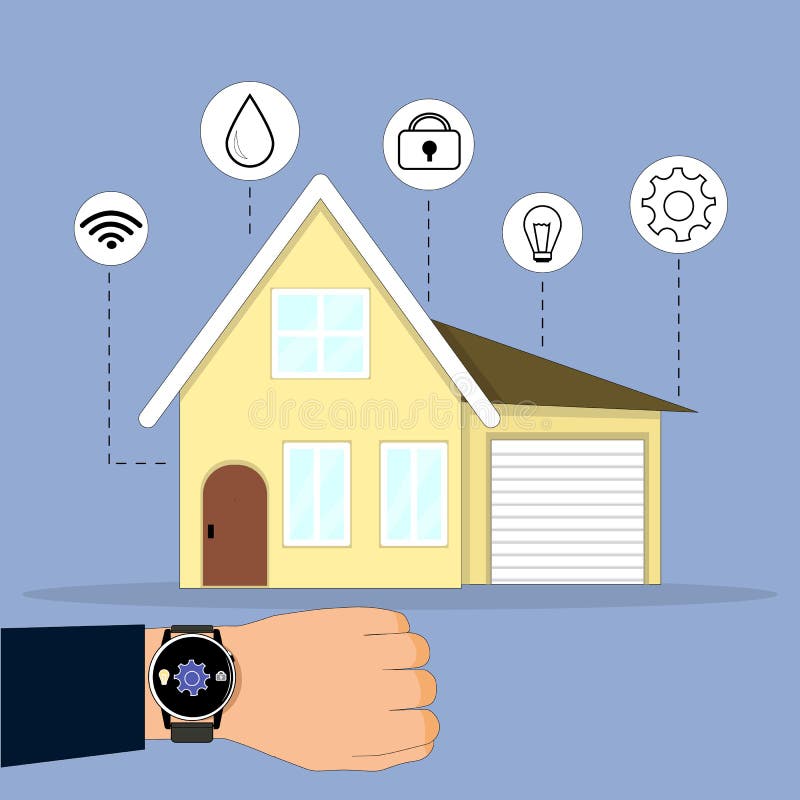 Smart Home Automation System Stock Illustration - Illustration of ...