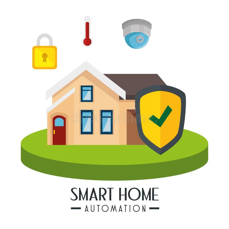 Smart home automation tech stock illustration. Illustration of ...