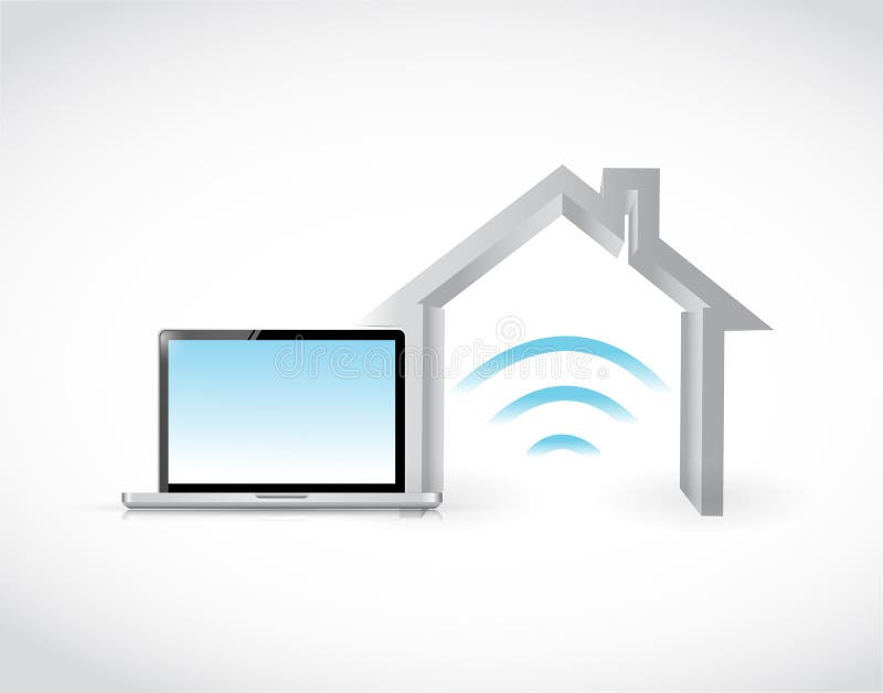 Smart Home Computer Concept Illustration Stock Illustration ...
