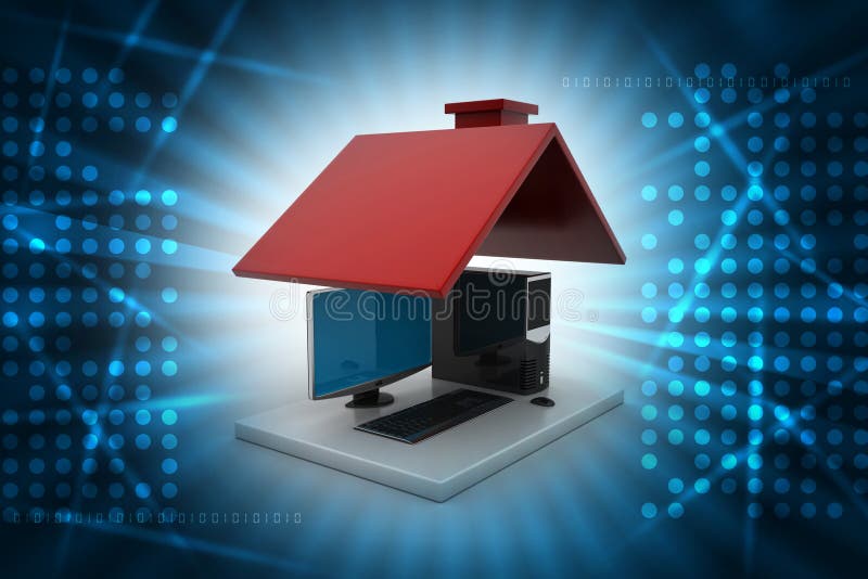 Smart home concept stock illustration. Illustration of internet - 36486596