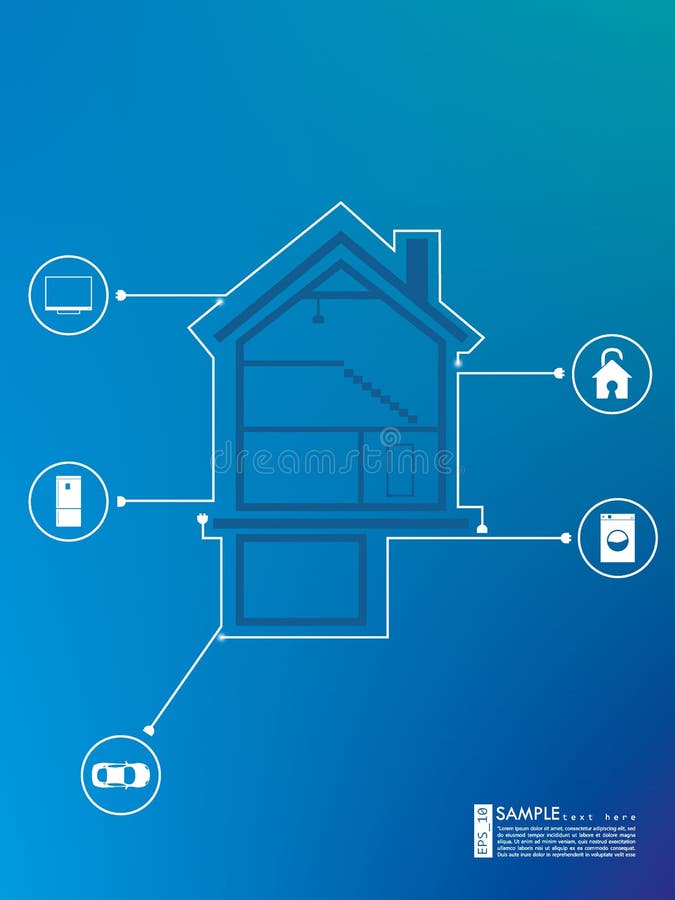 Smart home concept stock vector. Illustration of ecology - 70190715