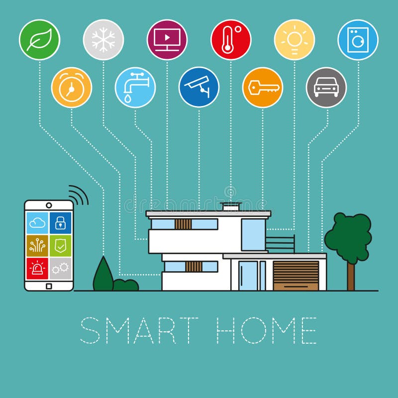 Smart Home Infographic Design Elements Stock Vector - Illustration of ...