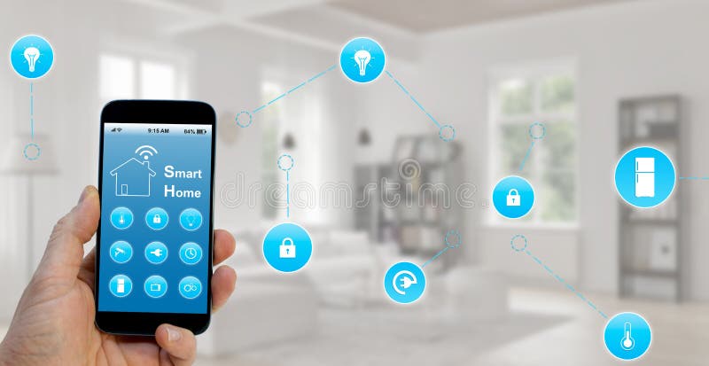 Smart Home Concept Illustration Banner Stock Illustration ...