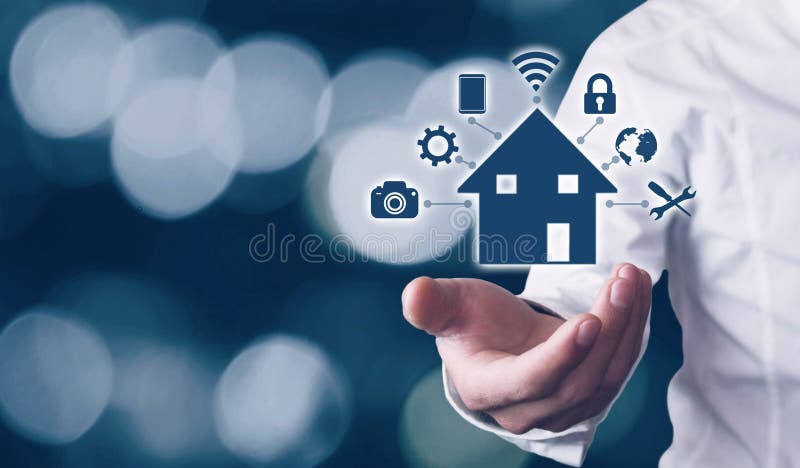 Smart Home Concept. Technology for Smart Systems Stock Illustration ...