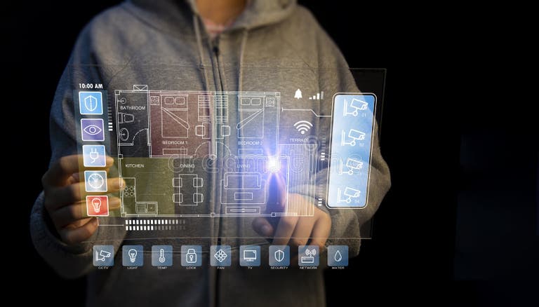 Smart Home Concept and Wireless Control Technology and Security, Ip ...