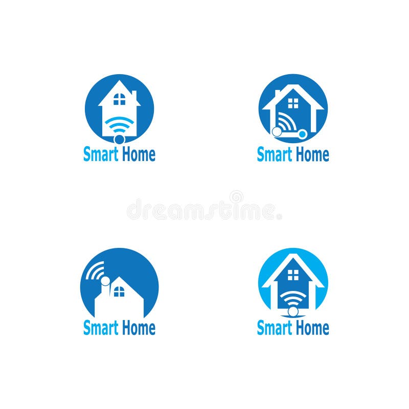 Smart Home Connection Logo Vector Template Illustration Stock ...