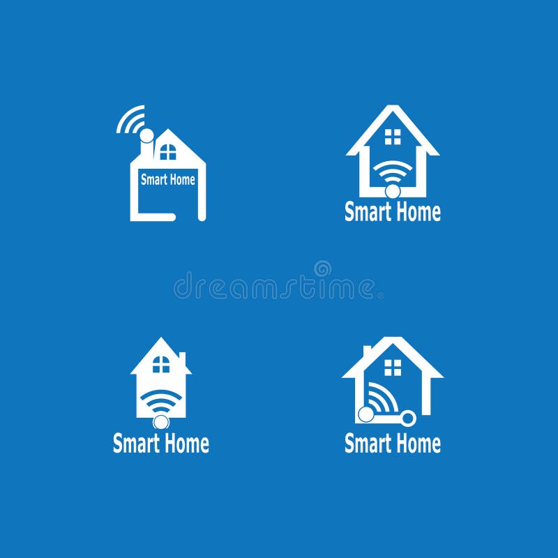 Smart Home Connection Logo Vector Template Illustration Stock ...