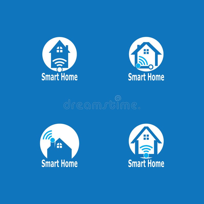 Smart Home Connection Logo Vector Template Illustration Stock ...