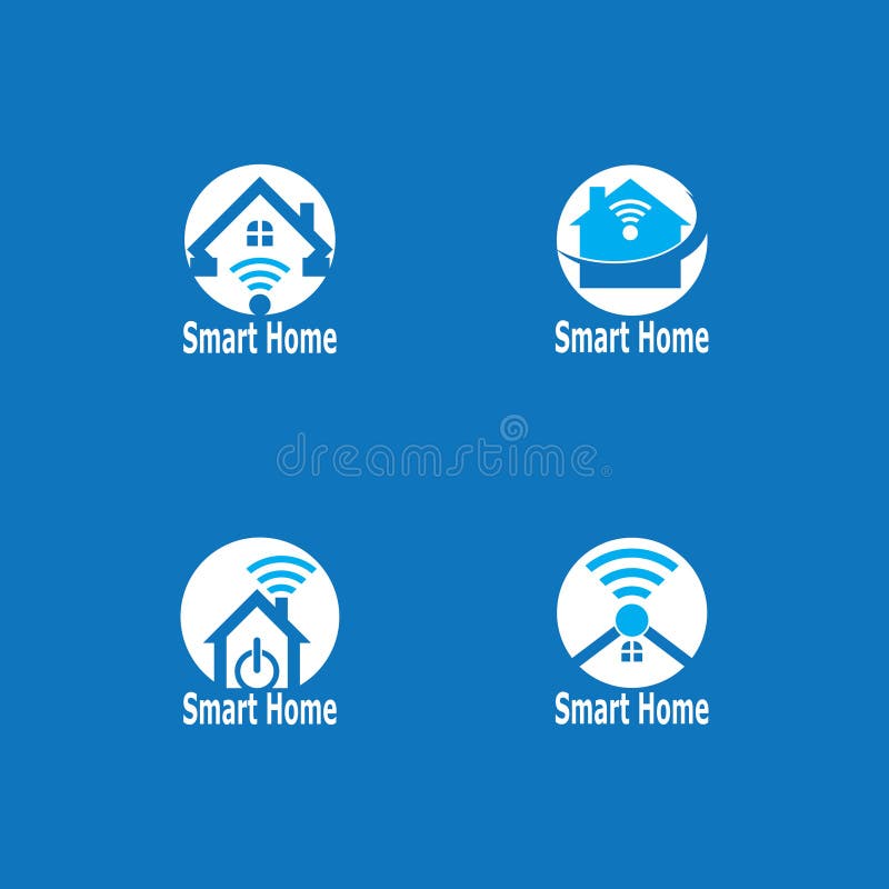 Smart Home Connection Logo Vector Template Illustration Stock ...