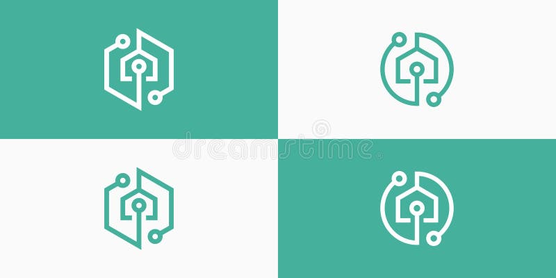 Smart Home Dot Connection Vector Logo Design Stock Vector ...