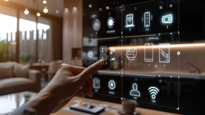 Smart Home Control Concept AIG41 Stock Illustration - Illustration of ...