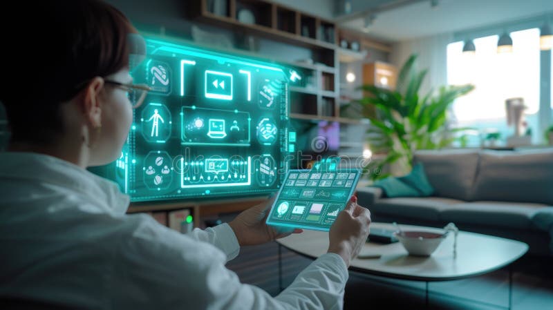 Smart Home Control Concept AIG41 Stock Illustration - Illustration of ...