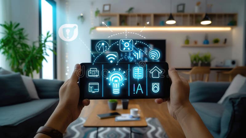 Smart Home Control Concept AIG41 Stock Illustration - Illustration of ...