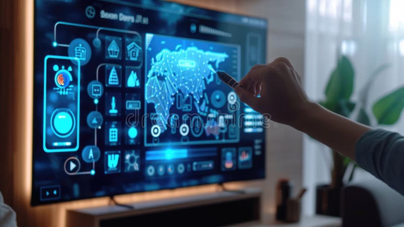 Smart Home Control Concept AIG41 Stock Illustration - Illustration of ...