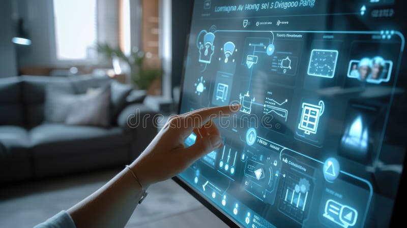 Smart Home Control Concept AIG41 Stock Illustration - Illustration of ...