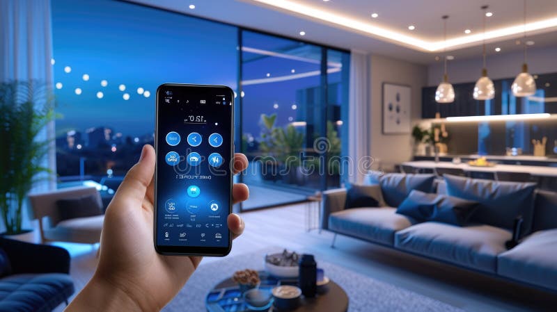 Smart Home Control Concept AIG41 Stock Illustration - Illustration of ...