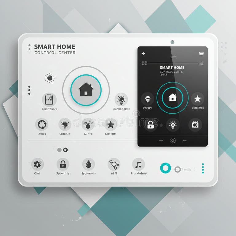 Sleek Modern Smart Home Control Panel Stock Illustrations – 1,186 Sleek ...