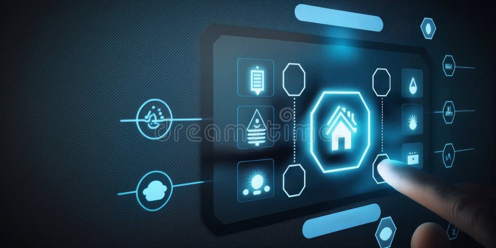 Smart Home Control Interface with Finger Touching Home Automation ...