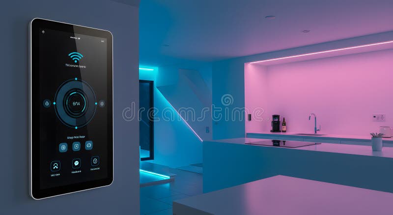 Smart Home Control Panel stock image. Image of connectivity - 370895643