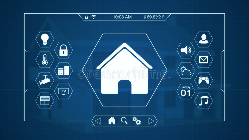 Control Panel Interface of Smart Home Stock Vector - Illustration of ...