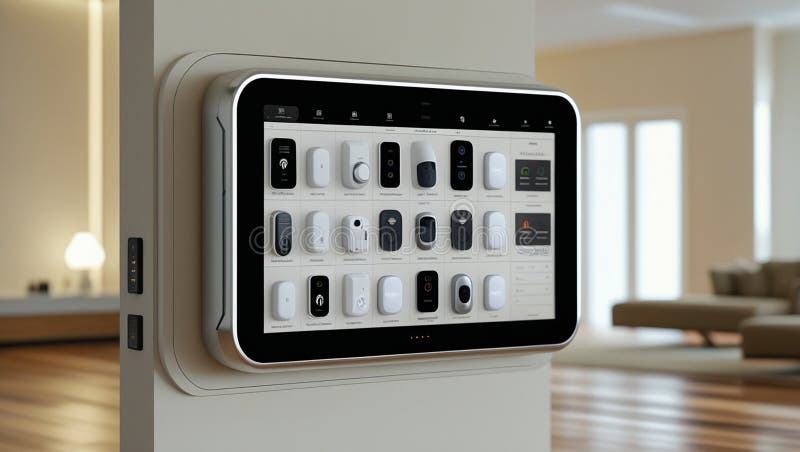 Smart Home Control Panel Interface Modern Design Stock Illustration ...