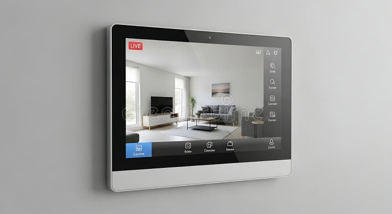 Smart Home Control Panel stock illustration. Illustration of modern ...