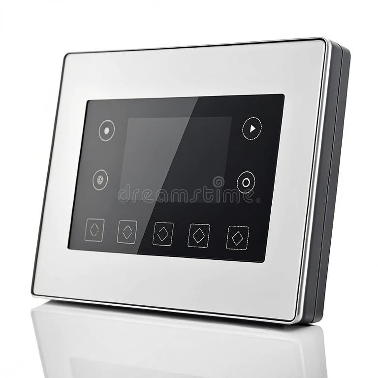 Smart Home Control Panel with Touchscreen Interface Stock Illustration ...