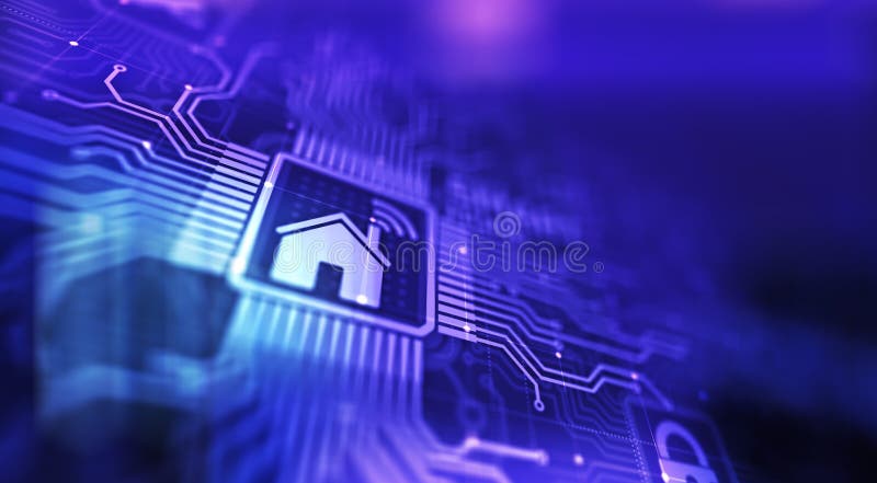 Smart Home Control Panel on Virtual Screen. IOT and Automation ...