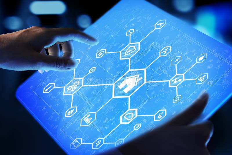 Smart Home Control Panel on Virtual Screen. IOT and Automation ...