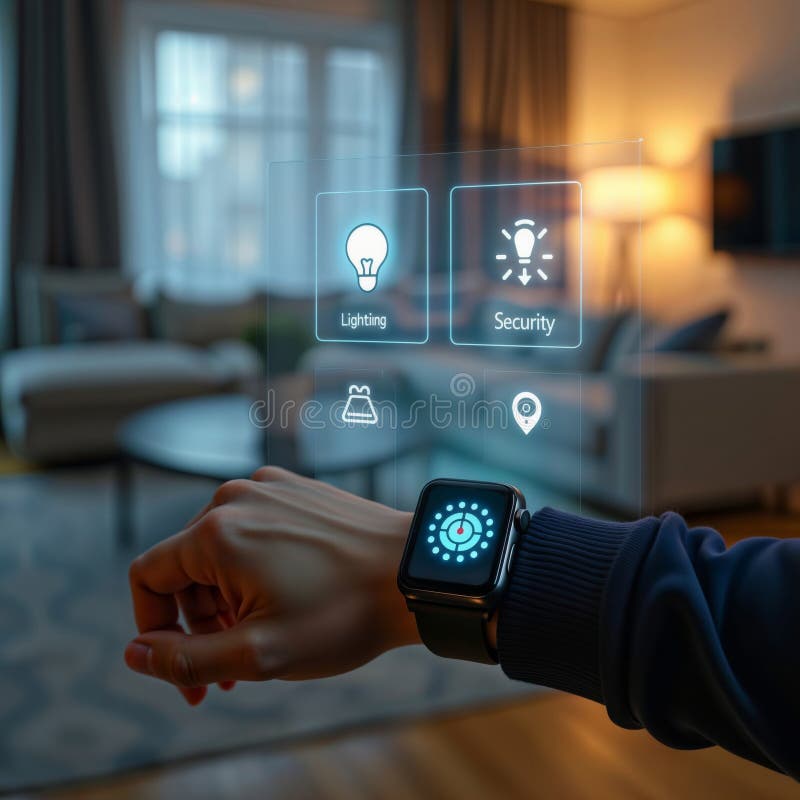 Smart Home Control with Watch for Easy Management, Generative Ai Stock ...
