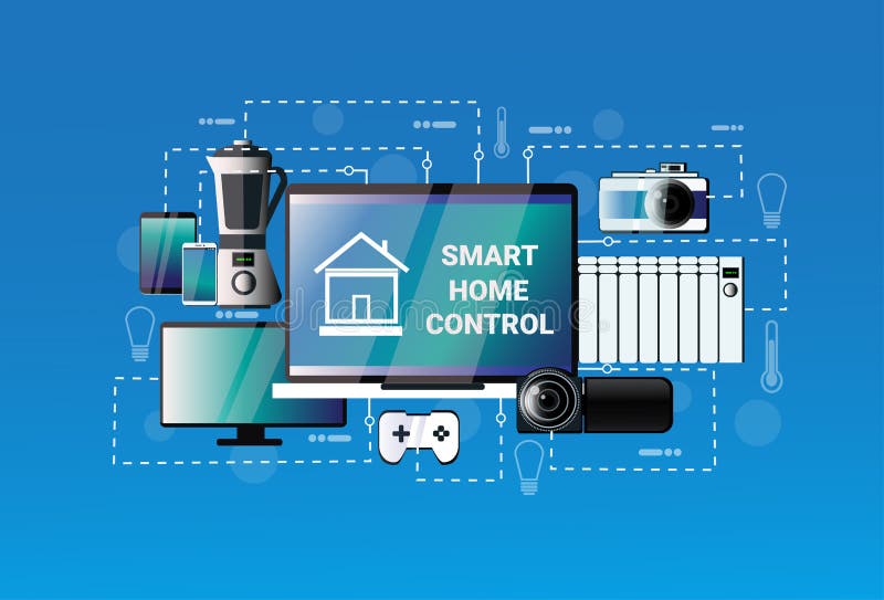 Smart Home Control System Devices Automation Concept Modern Stock ...