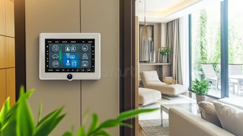 Smart Home Control: Touchscreen Device on Wall Controlling Features of ...