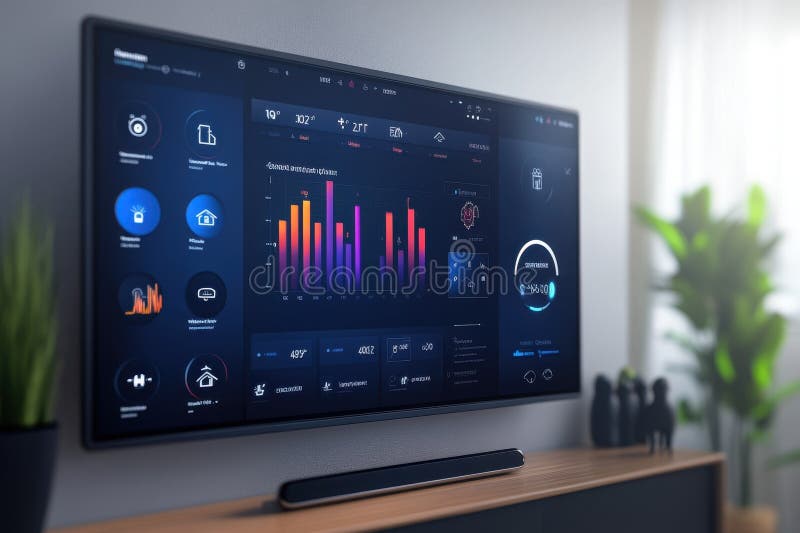 Smart Home Dashboard Displays Real-time Data and Analytics in Modern ...