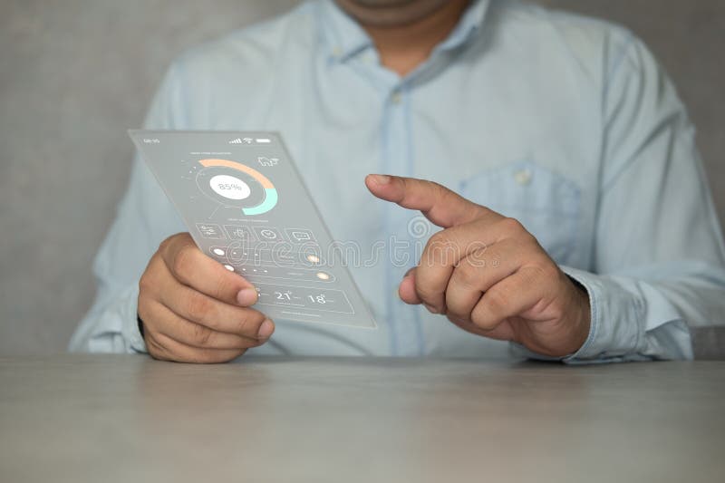 Futuristic Virtual Screen HUD. Assistant Technology for Smart Devices ...