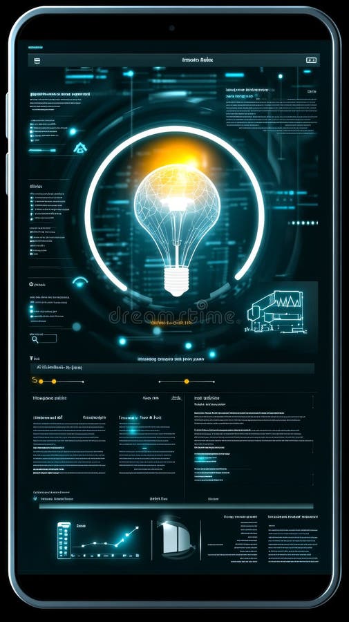 Smart Home Dashboard Screen Showcasing Innovative Technology and Real ...