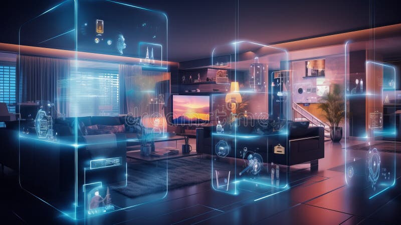 Smart Home Design Concept. Generative AI Stock Photo - Image of ...