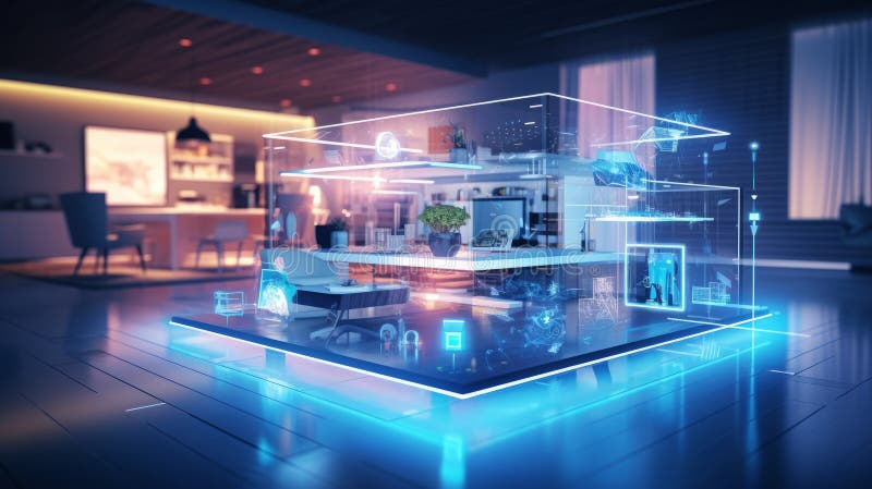 Smart Home Design Concept. Generative AI Stock Image - Image of decor ...