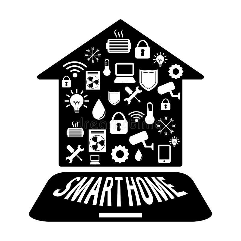 Smart home stock illustration. Illustration of icon, control - 50585393