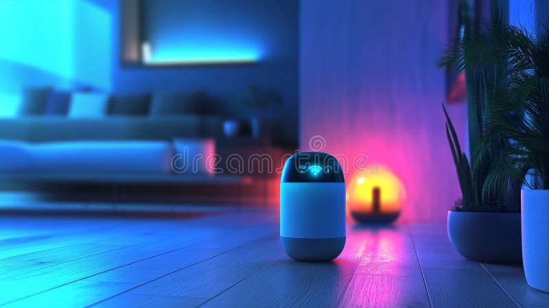 Ambient Lighting Modern Smart Home Tech Purple Glow Stock Photos - Free ...